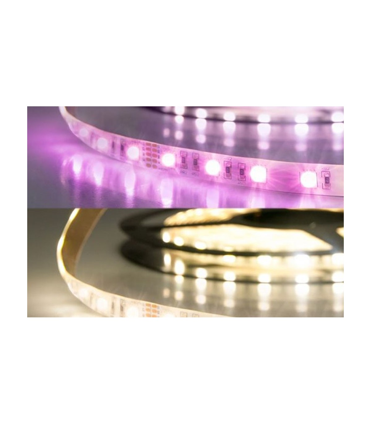 RGB-WW LED strip with 19,0 watt per meter at 24 volt, IP20