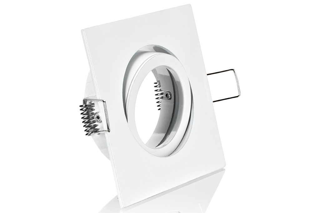 copy of Pivoting square spotlight frame for Ø 5 cm white